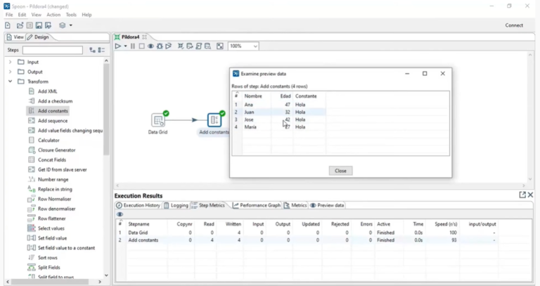 ¿Cómo añadir constantes y secuencias en Pentaho? - Itop Academy